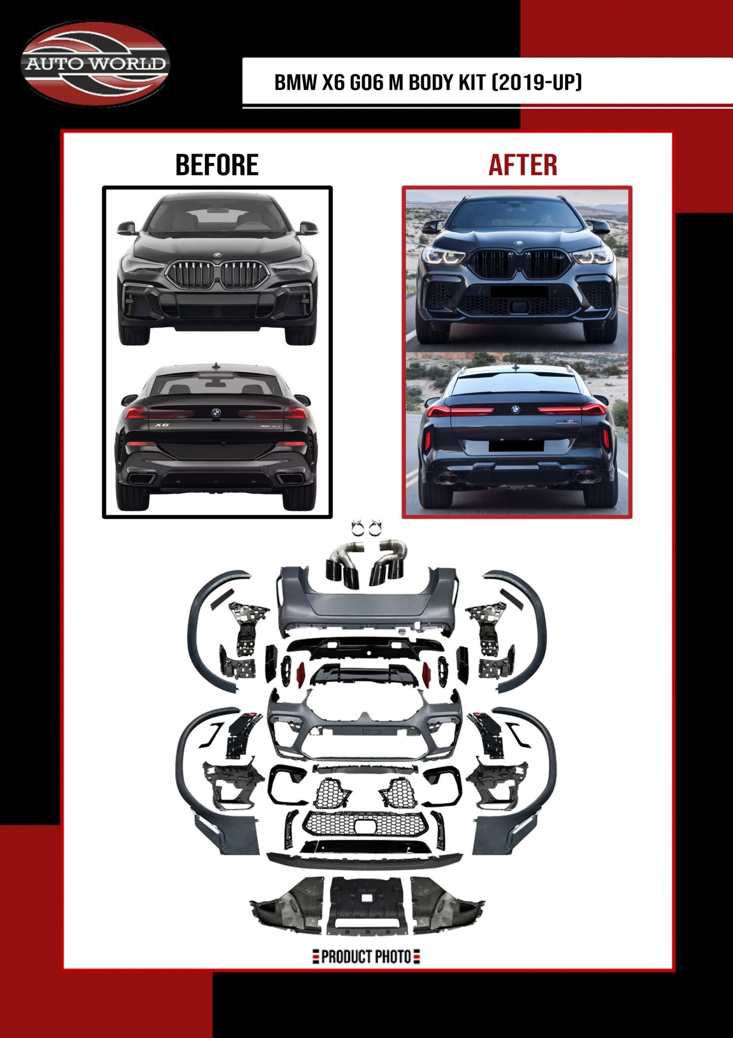 BMW X6 G06 M BODY KIT (2019-2023) – Auto World