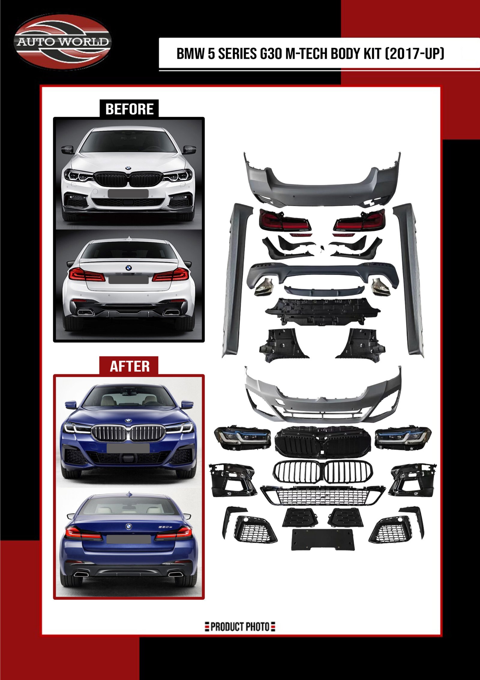 BMW 5 SERIES G30 UPGRADE TO M-TECH BODY KIT – Auto World