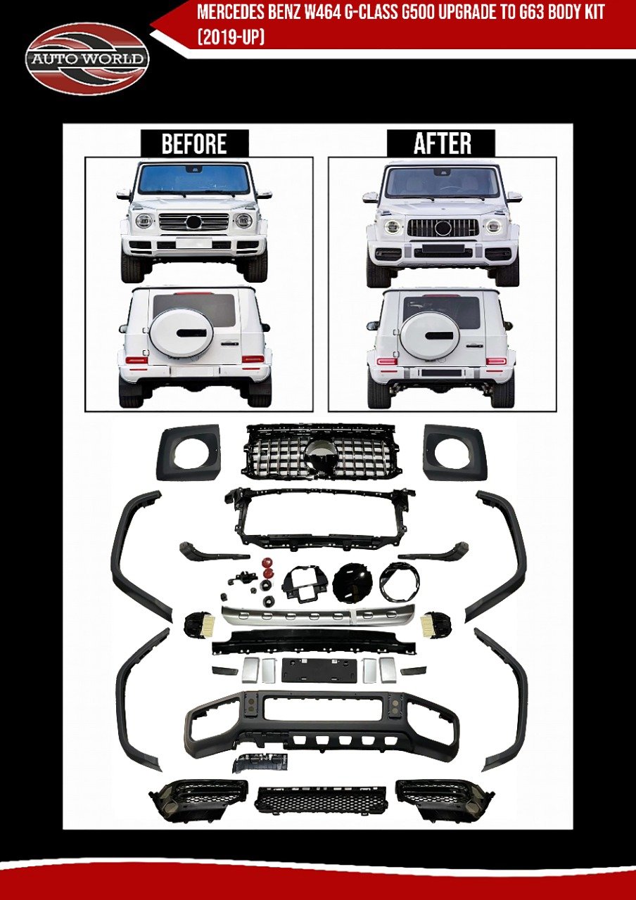 MERCEDES-BENZ W464 G-CLASS G500 UPGRADE TO G63 BODY KIT (2019+) – Auto ...