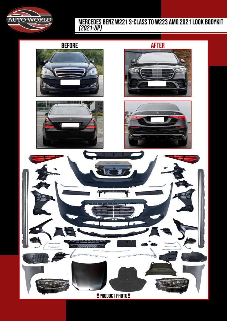 MERCEDES-BENZ W221 S-CLASS TO W223 AMG 2021 LOOK BODYKIT (2021+) – Auto ...