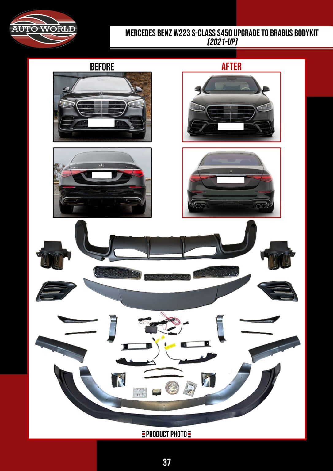 MERCEDES-BENZ W223 S-CLASS S450 UPGRADE TO BRABUS BODYKIT (2021 ...