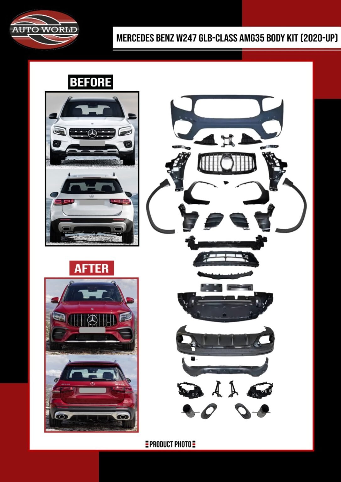 MERCEDES-BENZ W247 GLB-CLASS AMG35 BODYKIT (2020+) – Auto World