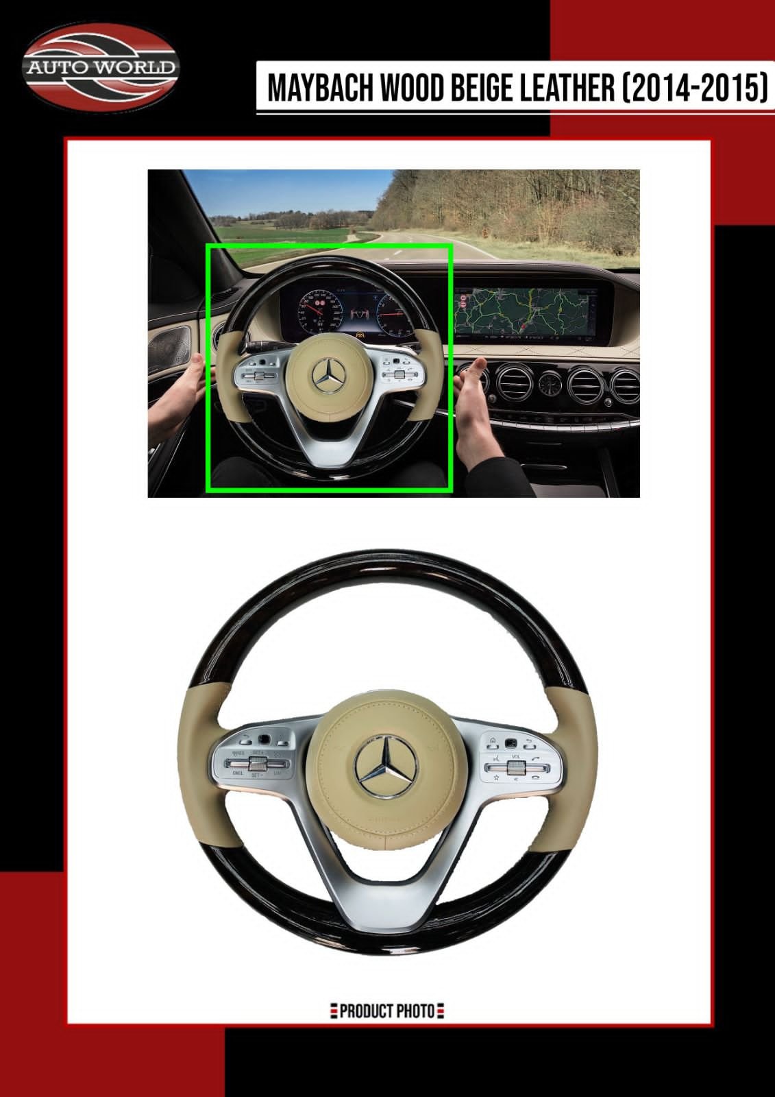 MERCEDES-BENZ MAYBACH WOOD STEERING WHEEL (2014-2015) – Auto World