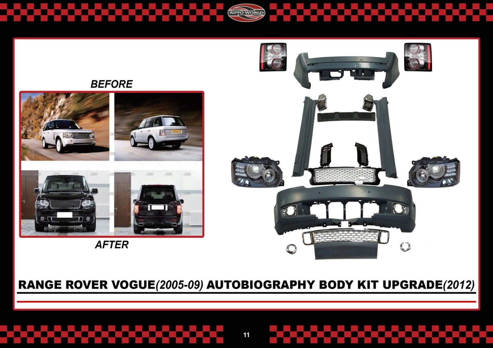 RANGE ROVER VOGUE (2005-2009) AUTOBIOGRAPHY BODY KIT UPGRADE (2012 ...