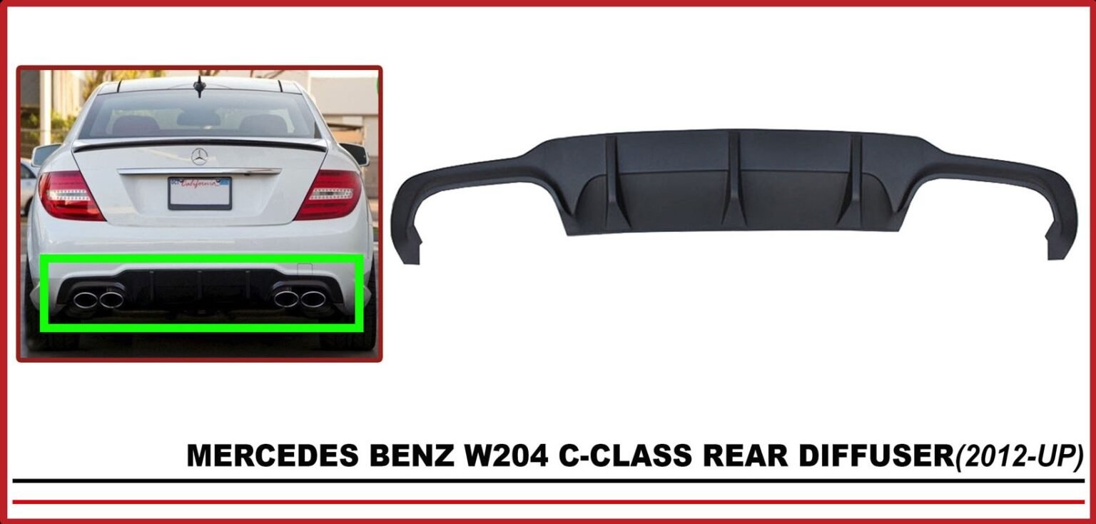 MERCEDES-BENZ W204 C-CLASS REAR DIFFUSER (2012+) – Auto World
