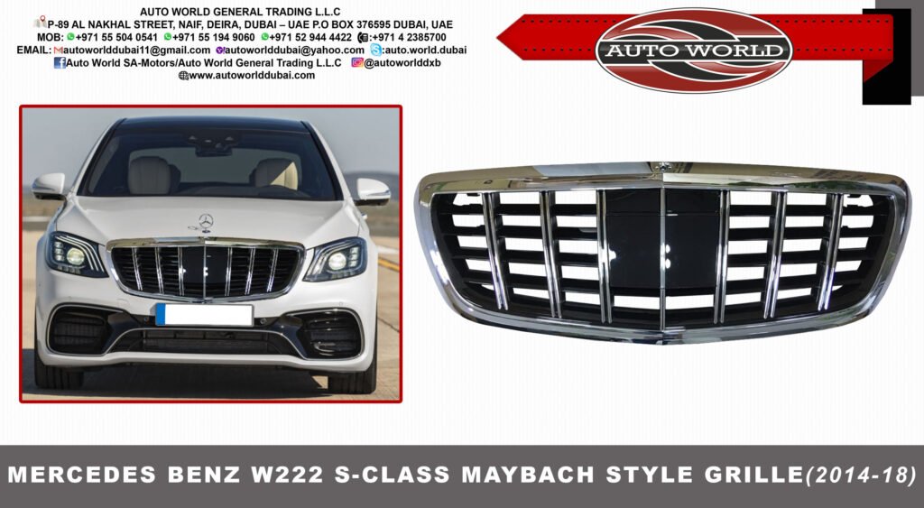MERCEDES-BENZ W222 S-CLASS MAYBACH STYLE GRILL (2014-2018) – Auto World