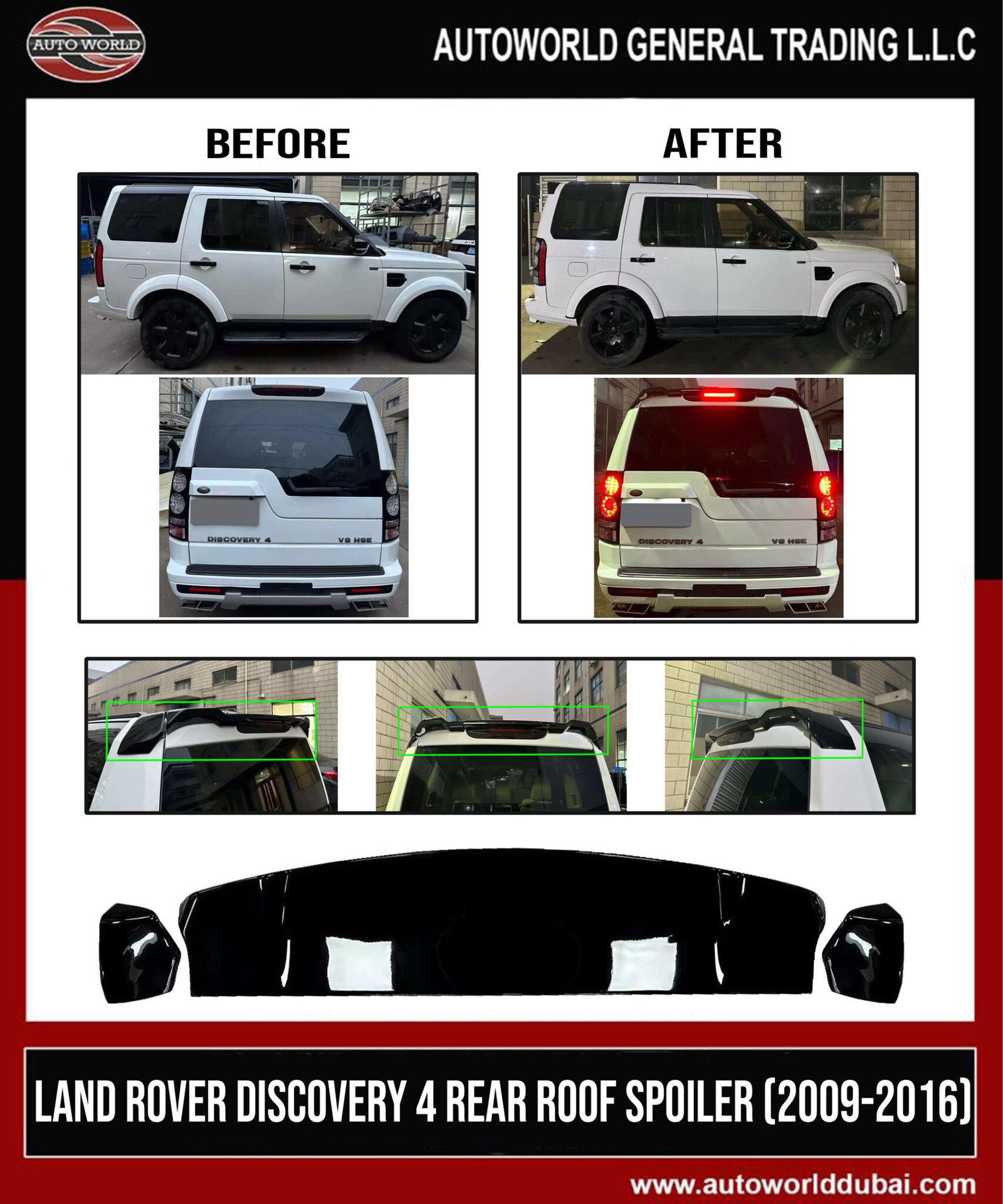 LAND ROVER DISCOVERY 4 REAR ROOF SPOILER (2009-2016) – Auto World