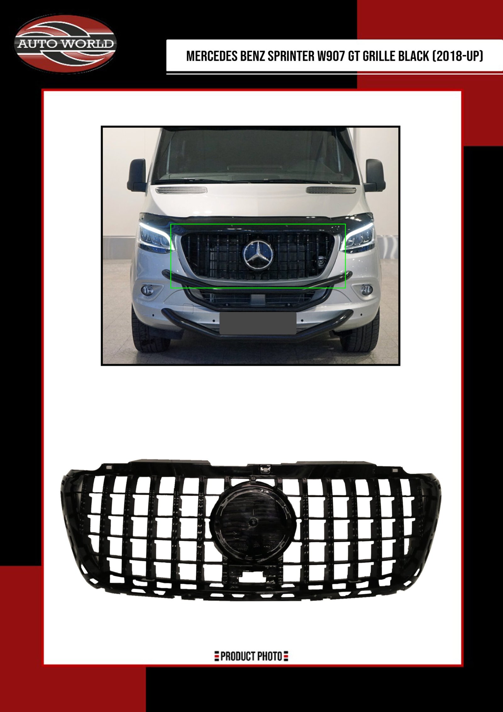 MERCEDES-BENZ SPRINTER W907 GT GRILLE (2018+) – Auto World