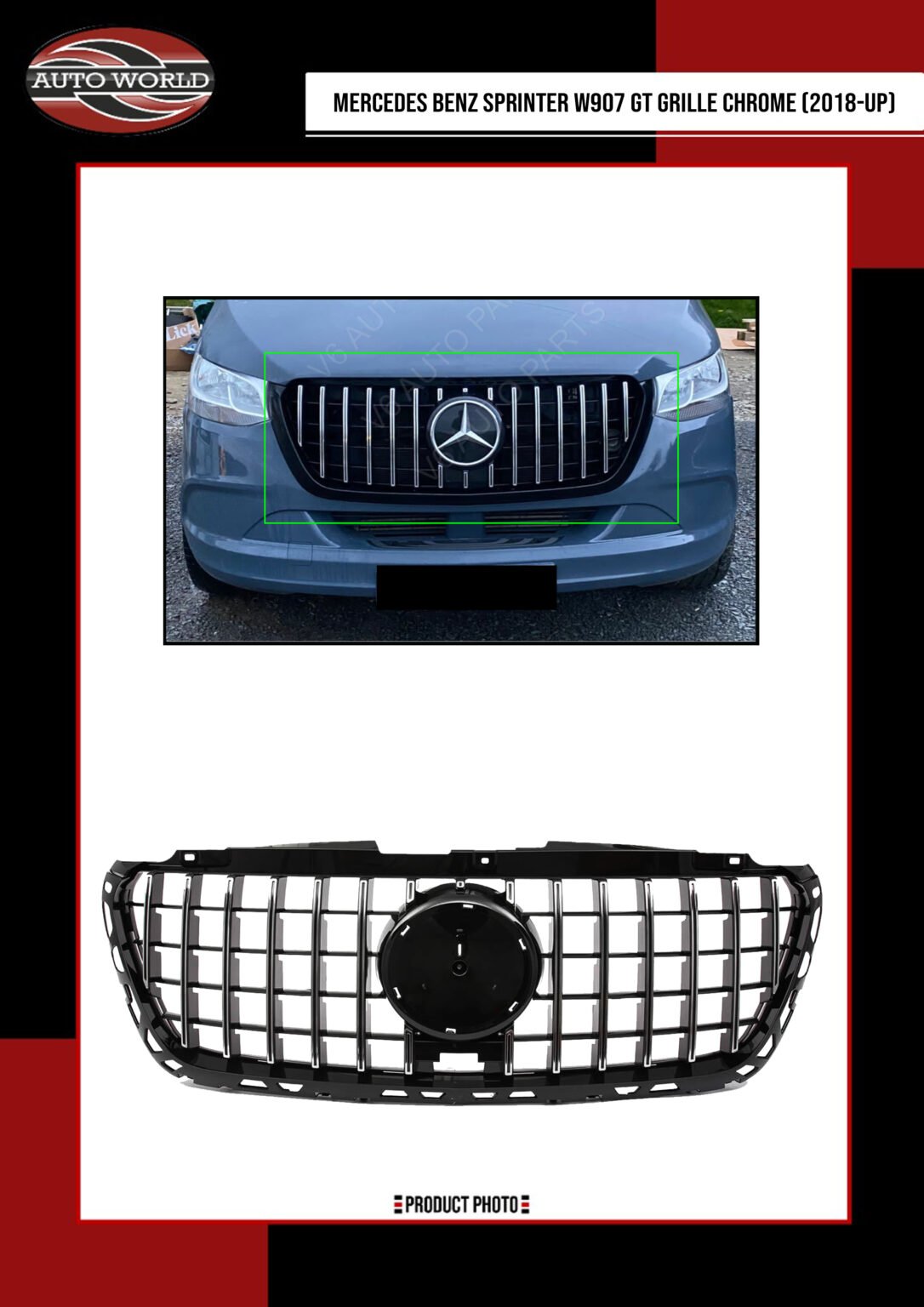 MERCEDES-BENZ SPRINTER W907 GT GRILLE (2018+) – Auto World