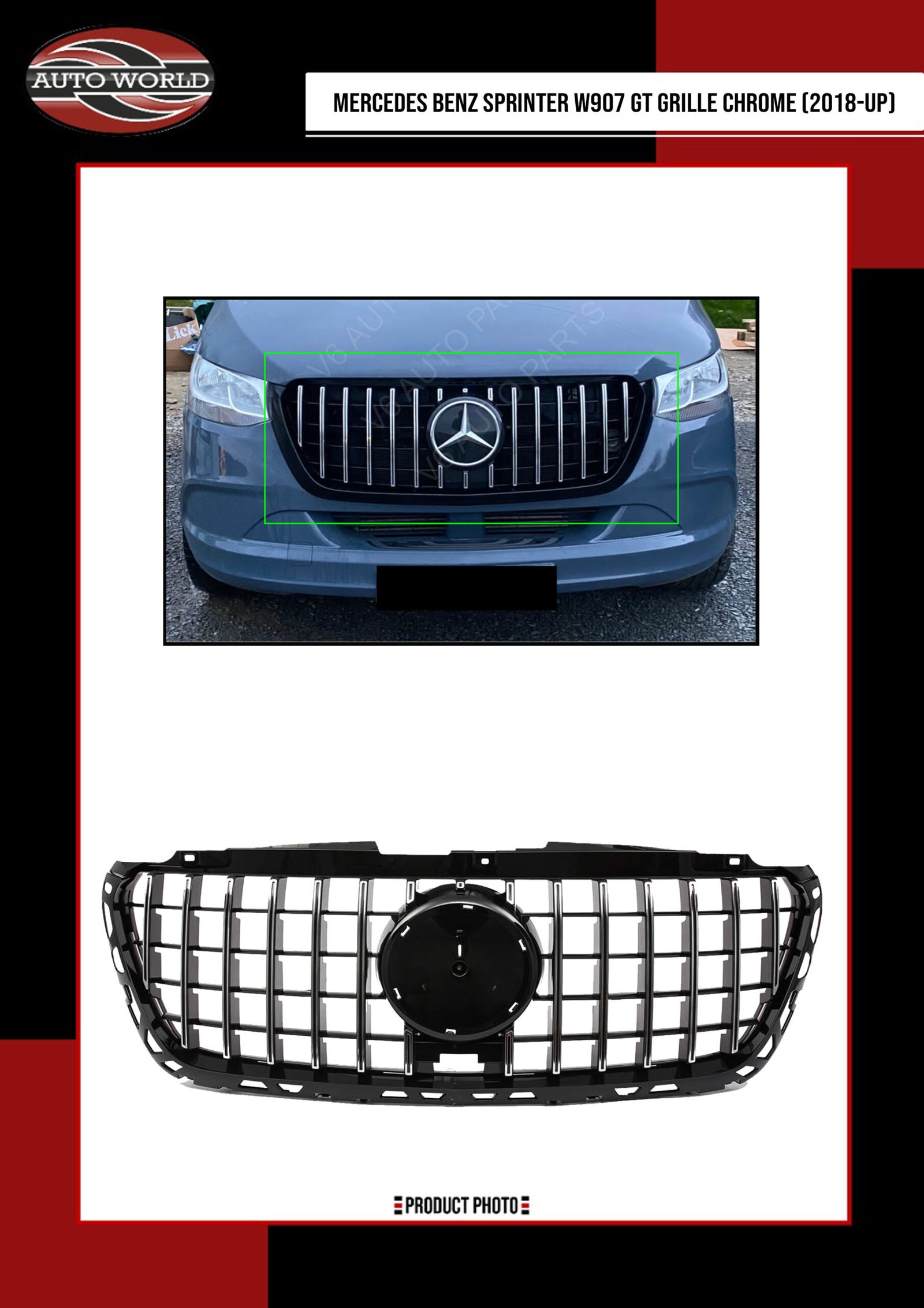 MERCEDES-BENZ SPRINTER W907 GT GRILLE (2018+) – Auto World
