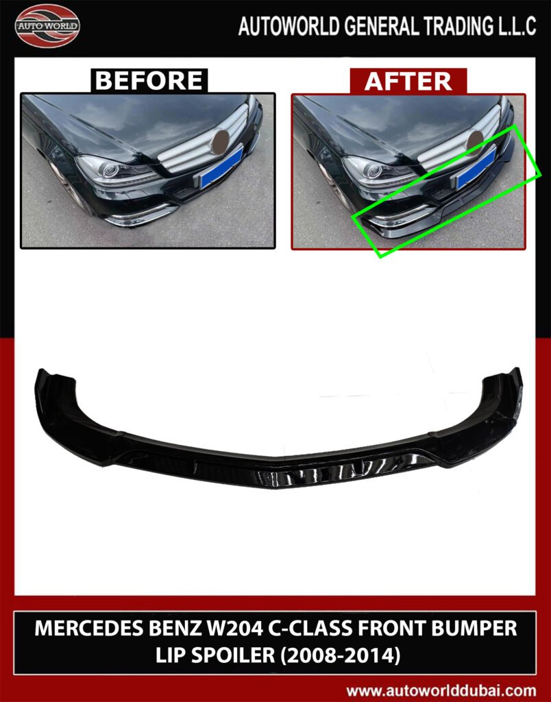 MERCEDES-BENZ C-CLASS W204 FRONT BUMPER LIP SPOILER (2008-2014) – Auto ...