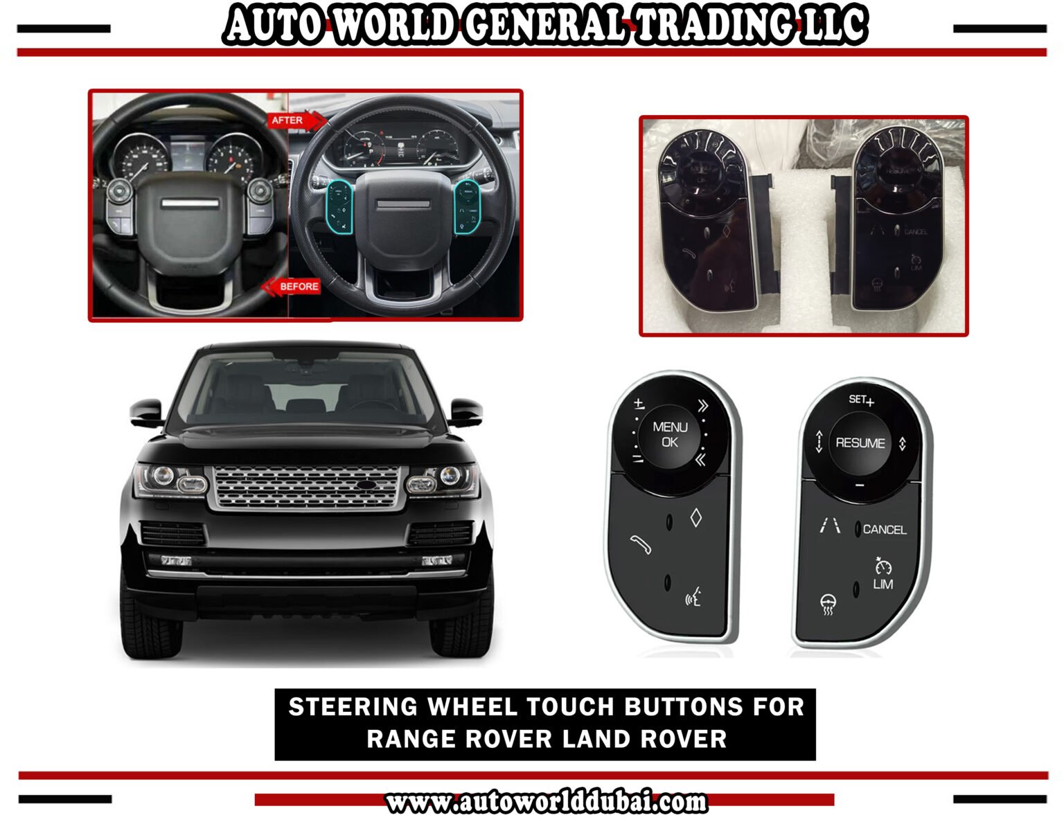 RANGE ROVER STEERING WHEEL TOUCH BUTTONS – Auto World
