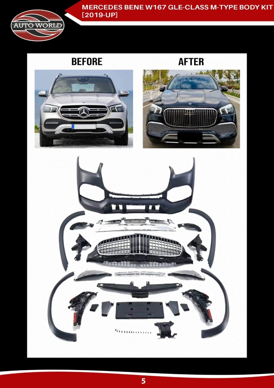 MERCEDES-BENZ W167 GLE-CLASS M-TYPE BODY KIT (2019+) – Auto World