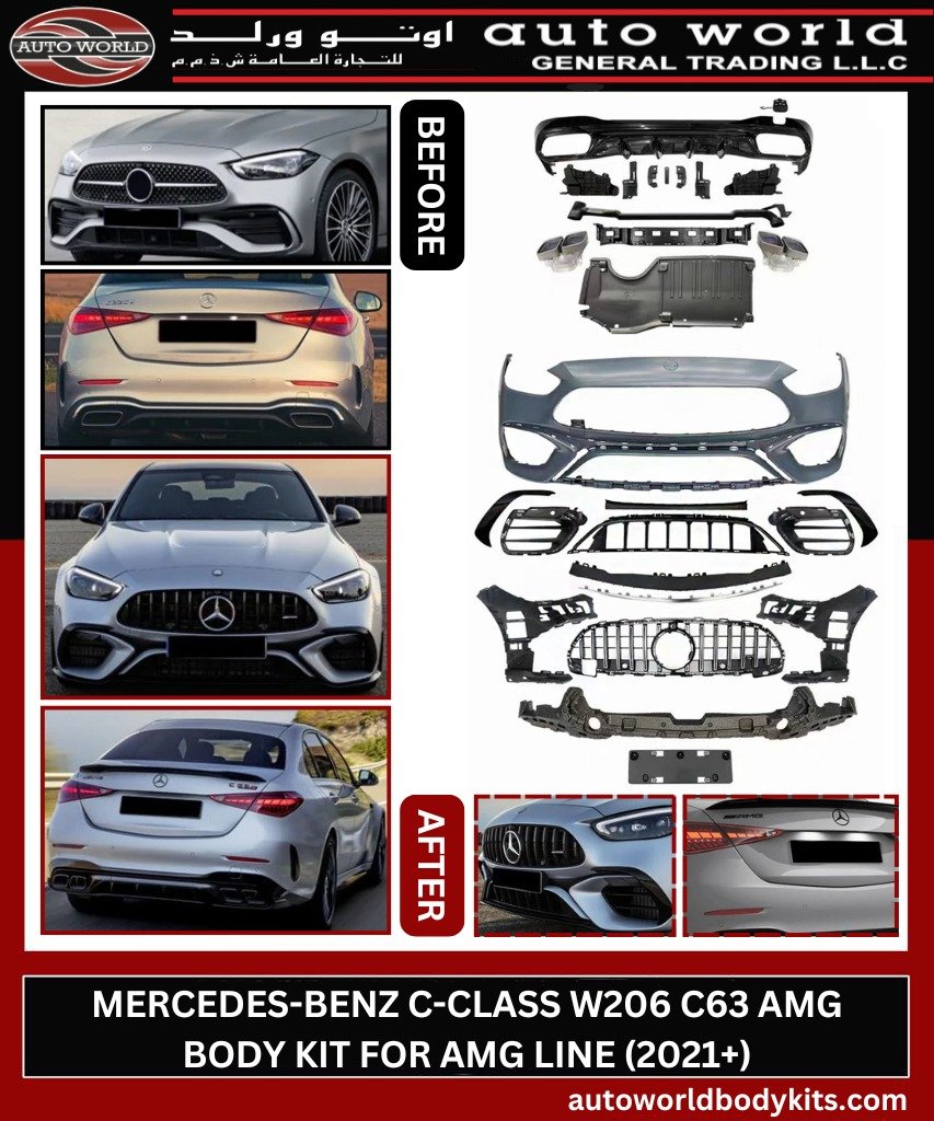 MERCEDES-BENZ C-CLASS W206 C63 AMG BODY KIT FOR AMG LINE (2021+) – Auto ...